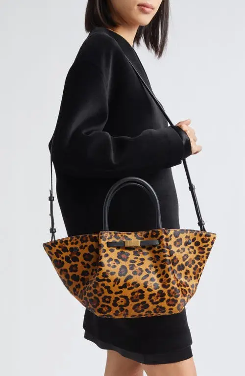 DEMELLIER Midi New York Leopard Print Tote - Leopard Effect Black