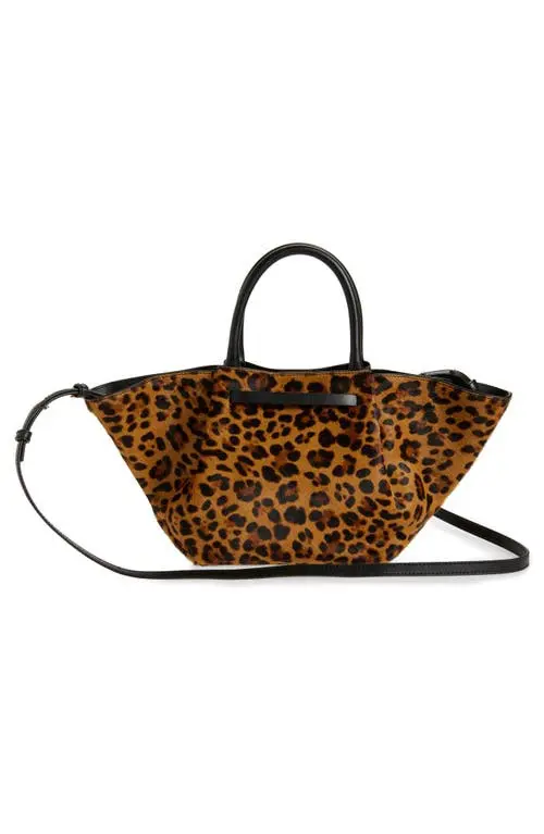 DEMELLIER Midi New York Leopard Print Tote - Leopard Effect Black