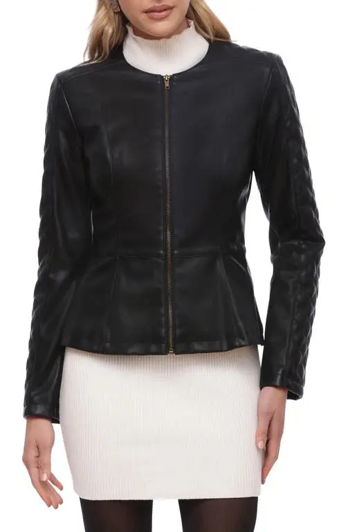 Bagatelle Faux Leather Zip-up Jacket