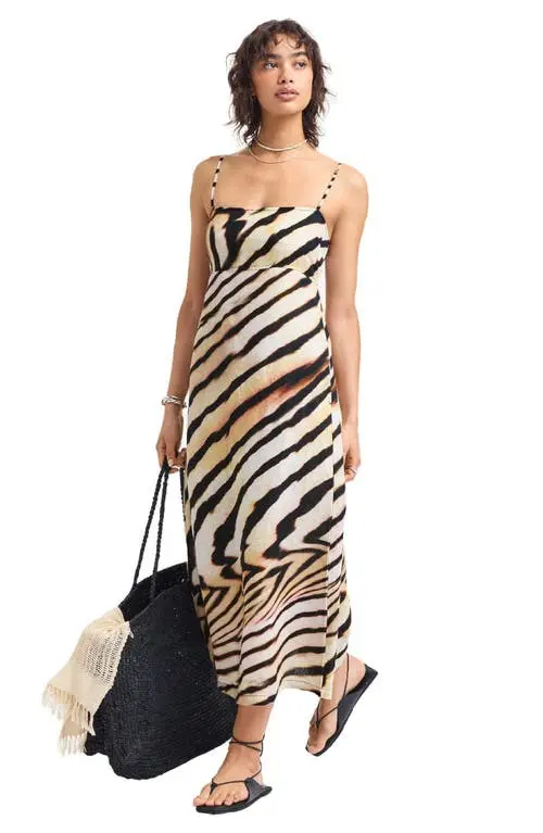 Vitamin A® Arden Printed Linen Cover-up Sundress
