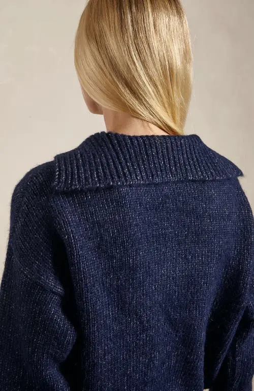 OYUN Sailor Collar Weekend Sweater - Navy