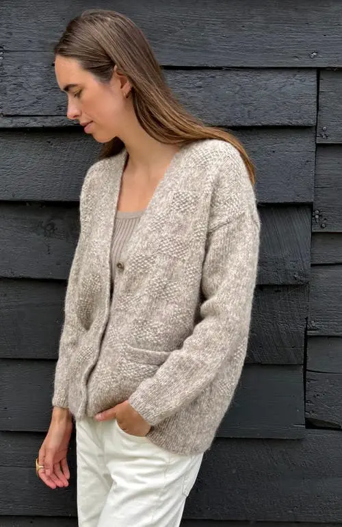 OYUN Handknit Basketweave Cardigan - Oat