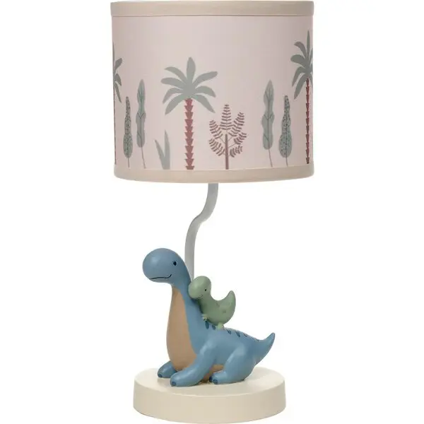 LAMBS & IVY Dino-might Custom Designed 3d Dinosaur Nursery Lamp With Shade - Blue