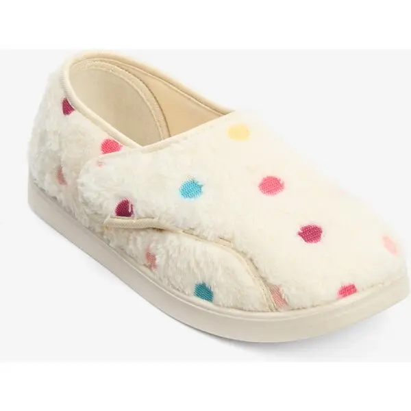 COMFORTVIEW Orthotic Slipper - Multi Polka Dot