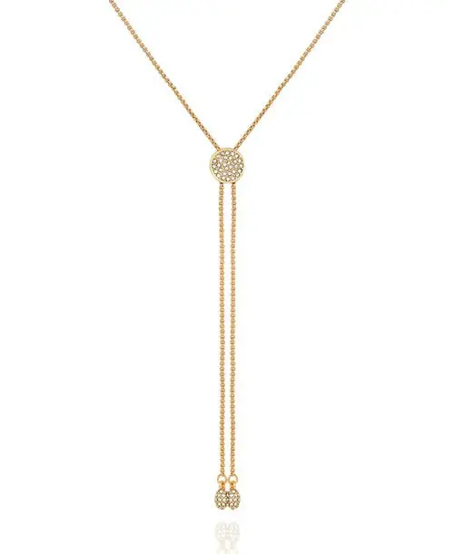 Vince Camuto Pave Slider Necklace - 14k Gold Plated