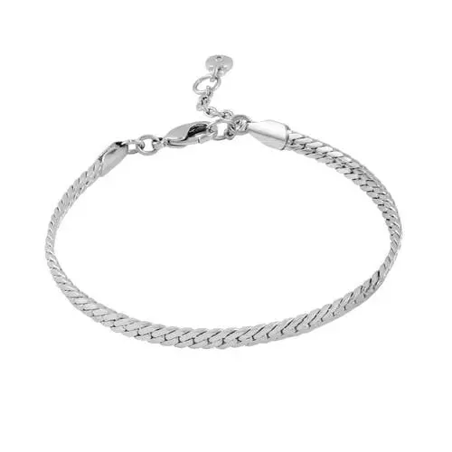 Vince Camuto Herringbone Chain Bracelet - Silvertone