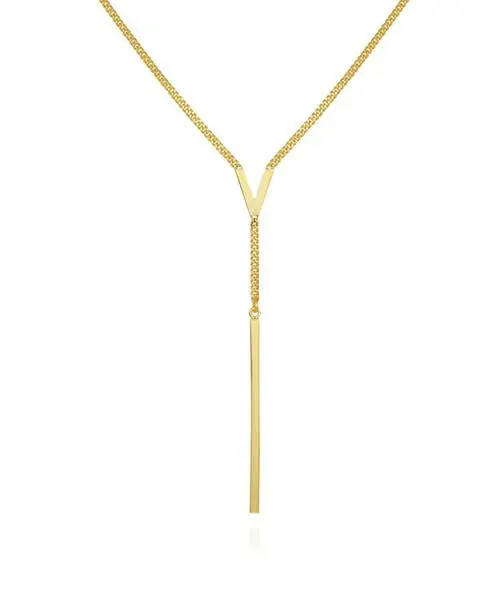 Vince Camuto V Lariat Necklace - 14k Gold Plated