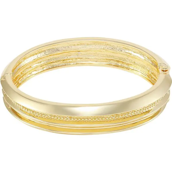 Vince Camuto Hinge Bangle Bracelet - 14k Gold Plated