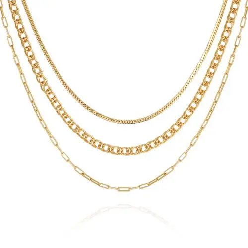 Vince Camuto Multi-row Chain Necklace - 14k Gold Plated