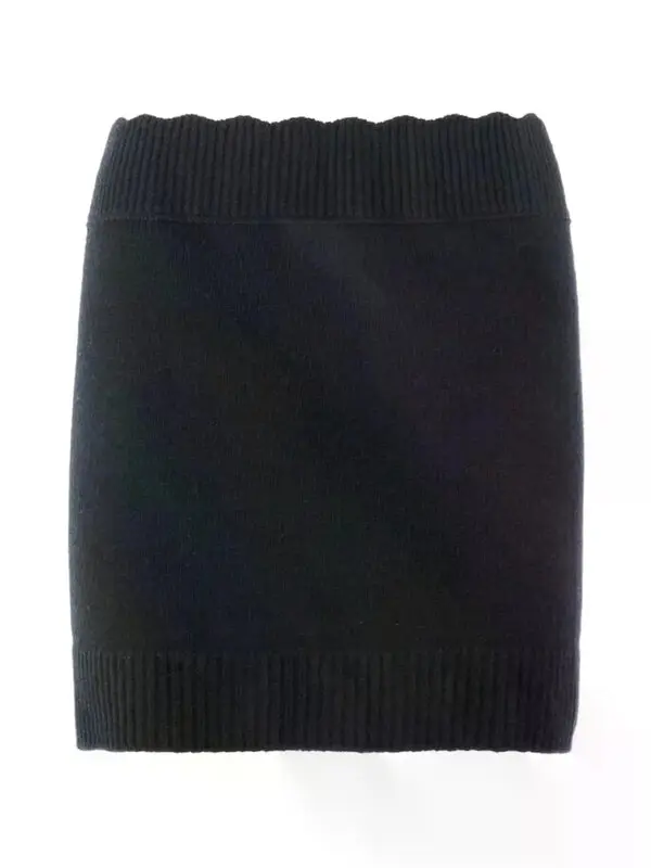 Chloé Scalloped Mini Skirt - Black