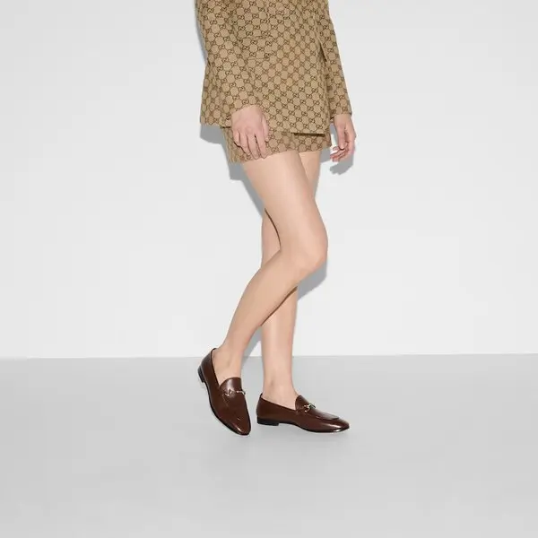 Gucci S Jordaan Leather Loafer - Brown