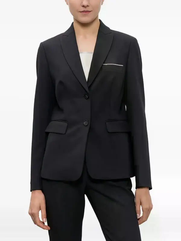 Peserico Single-breasted Blazer - Black