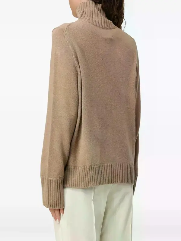ALLUDE Ribbed High-neck Sweater