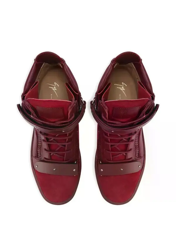 GIUSEPPE ZANOTTI Coby Matt High-top Sneakers - Red