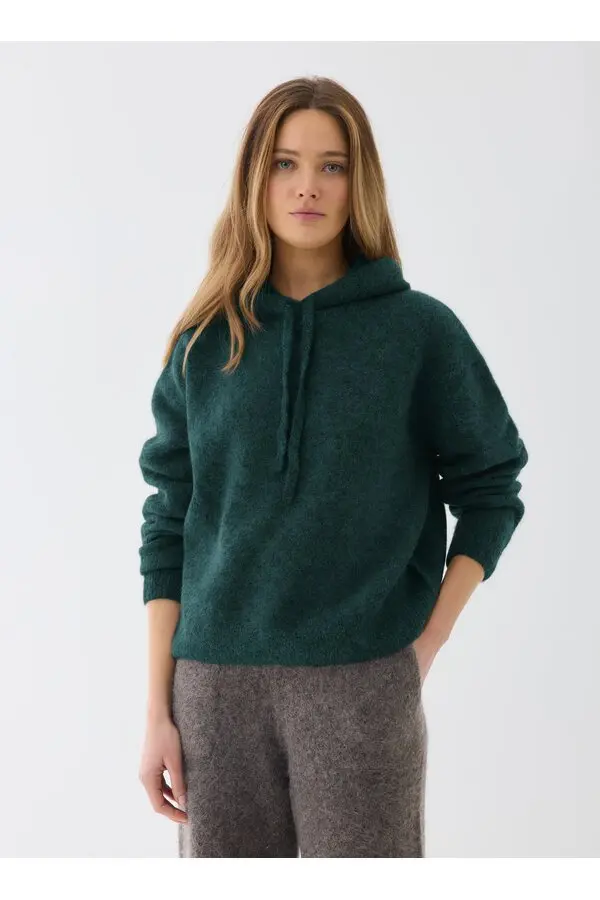 ETOILE Ultra Soft Alpaca Blend Hoodie - Green