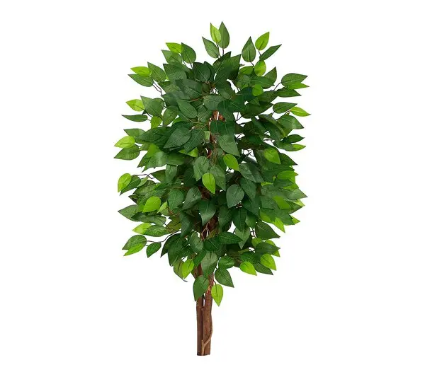 NEARLY NATURAL 3' Artificial Double Trunk Ficus Tree - One-color