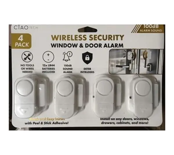 LIFEWARE GROUP 4 Pack Window Door Alarm - One-color