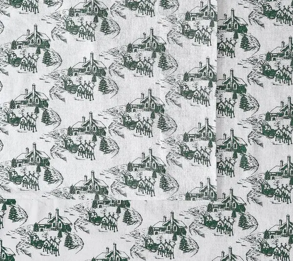 TRULY SOFT Festive Cottage Toile Full Flannel S Heet Set