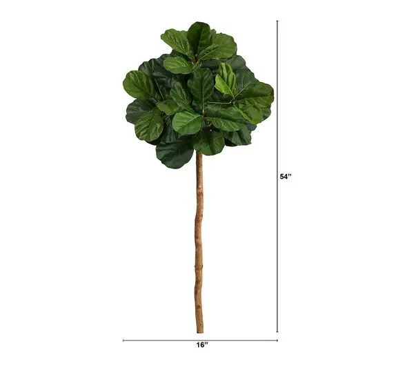NEARLY NATURAL 4.5' Fiddle Leaf Artificial Tree No Pot