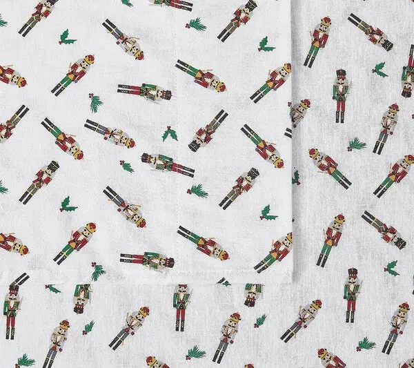 TRULY SOFT Nutcrackers Full Flannel Sheet Set