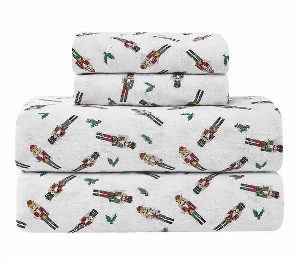 TRULY SOFT Nutcrackers King Flannel Sheet Set
