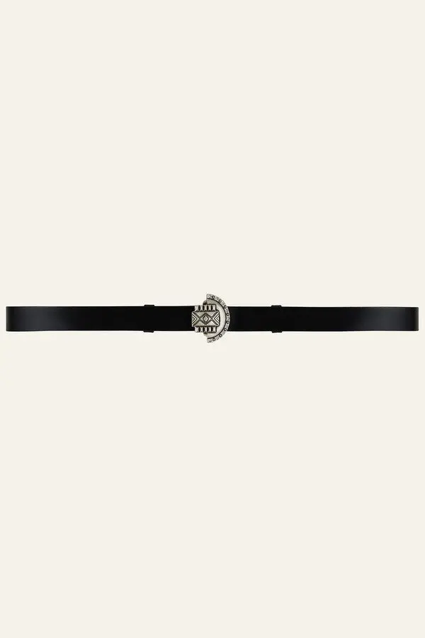 Ba&sh Beslie Leather Belt - Black