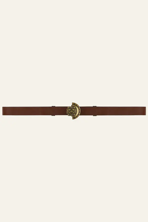Ba&sh Beslie Leather Belt - Red