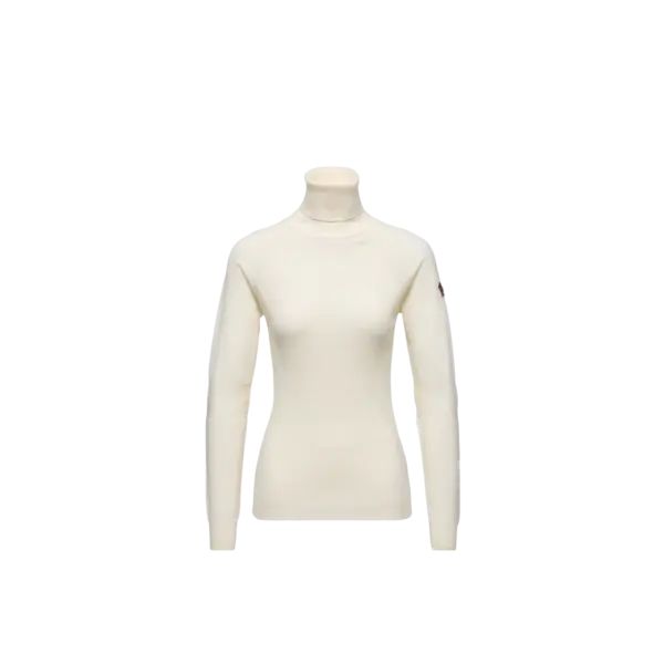 Moncler Wool Blend Turtleneck Sweater - White