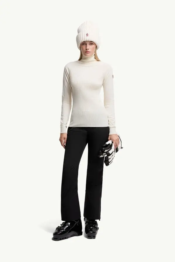 Moncler Wool Blend Turtleneck Sweater - White