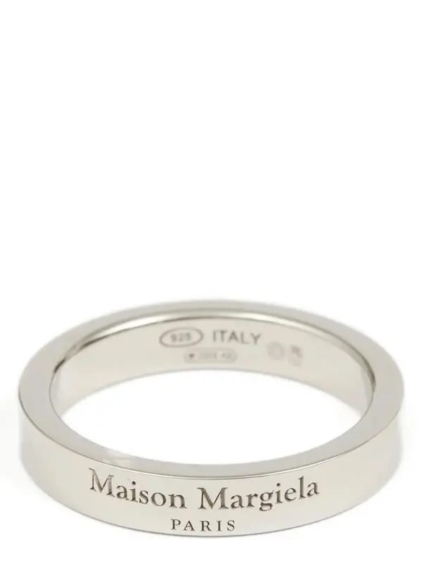 MAISON MARGIELA Engraved Logo Ring - Silver