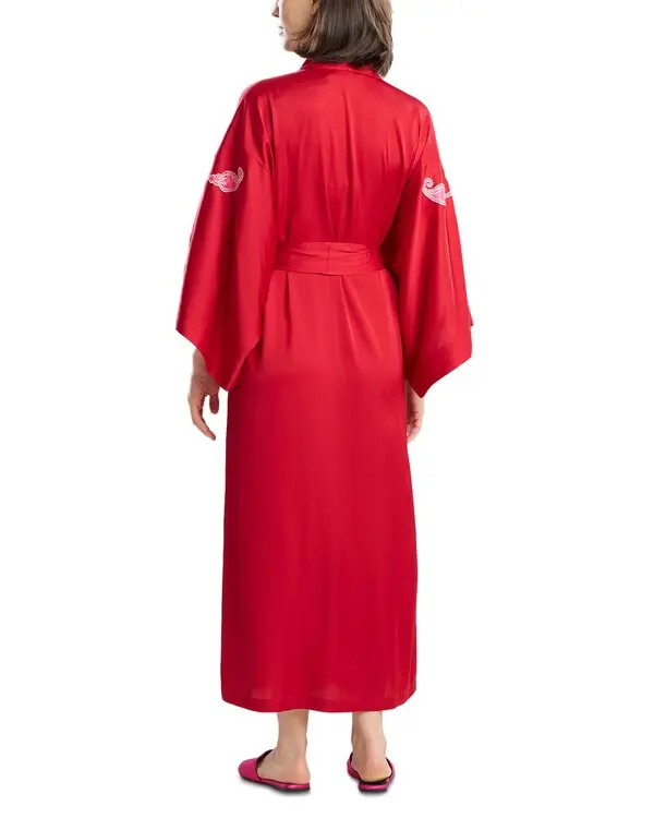 Natori Satin Essentials Kimono Sleeve Wrap Robe