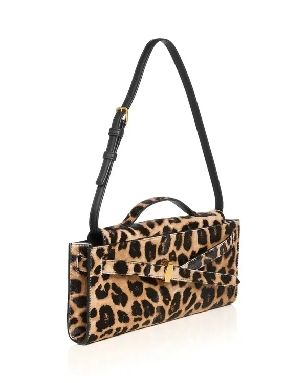 Veronica Beard Leopard Print Calf Hair Clutch