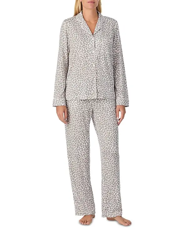 Kate Spade New York Printed Long Pajama Set - Leopard Spots