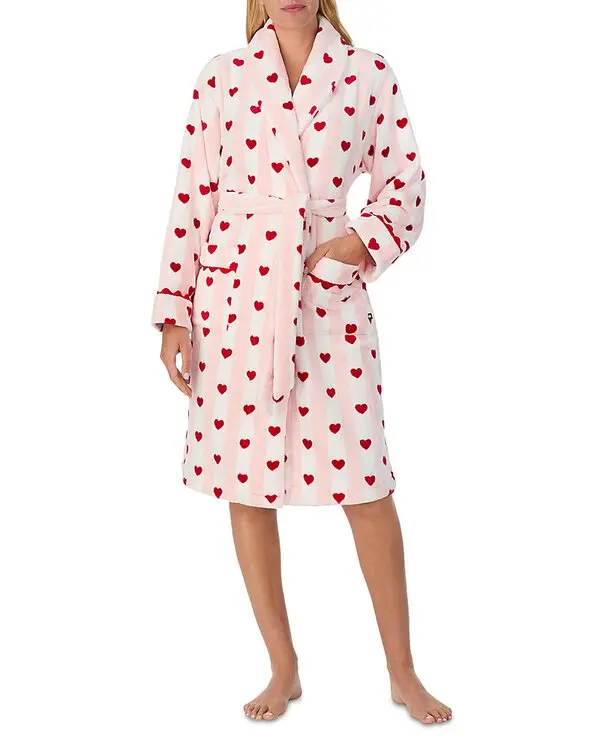 Kate Spade New York Love Long Sleeve Robe - Sweetheart Stripe