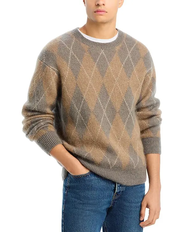 FRAME Argyle Crewneck Sweater