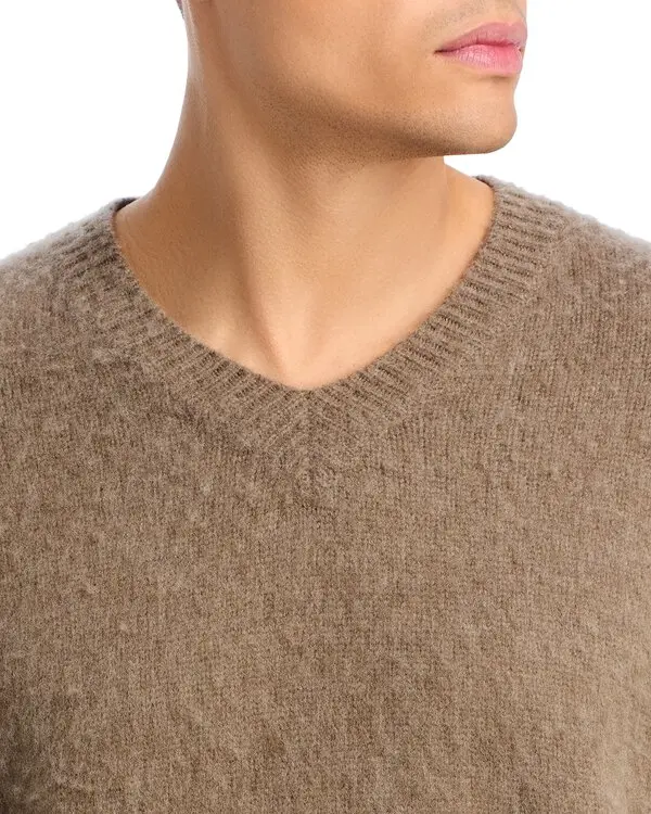 FRAME Brushed Cashmere V-neck Sweater
