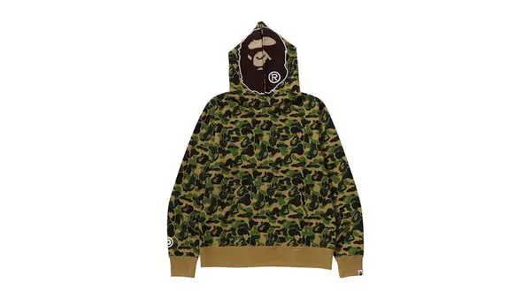 A BATHING APE Abc Camo 2nd Ape Pullover Hoodie - Green