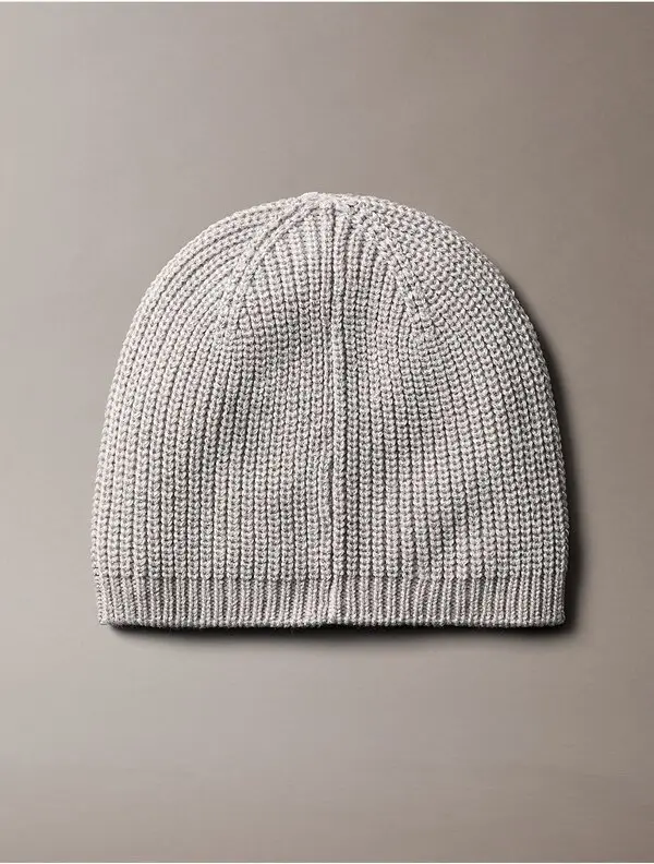 Calvin Klein Metallic Knit Beanie - Grey