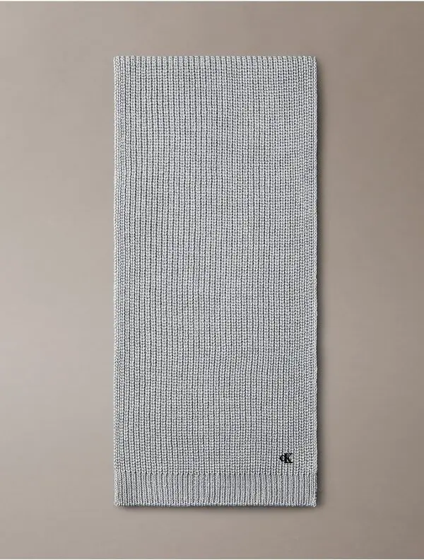 Calvin Klein Metallic Knit Scarf - Grey