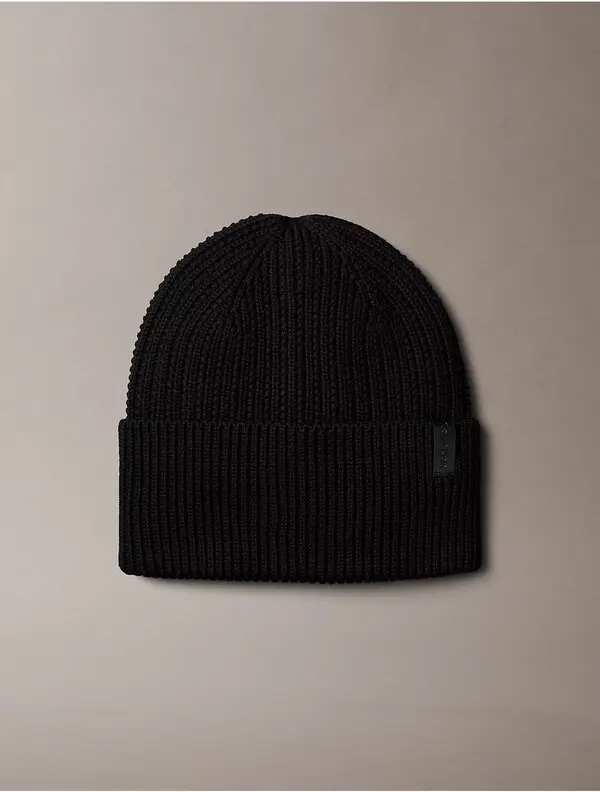 Calvin Klein Thermal Stitch Beanie - Black