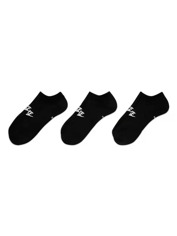 Nike Logo Socks Set Of Three - Black