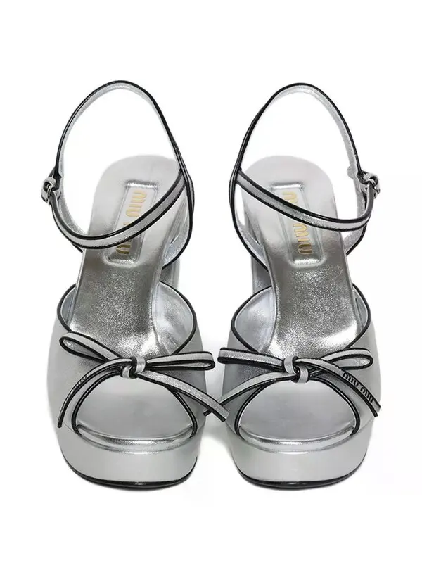 Miu Miu 110mm Mordoré Leather Sandals