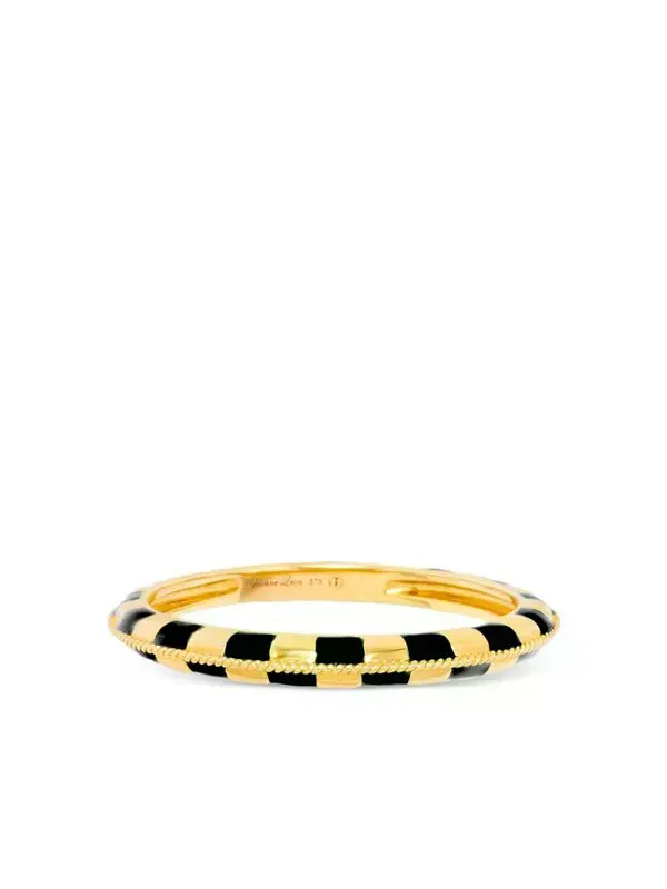 Yvonne Léon 9k Yellow Check-pattern Ring - Gold