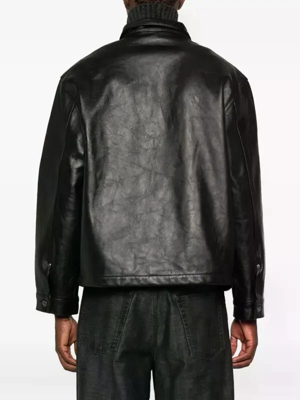 TAIGA TAKAHASHI Leather Shirt Jacket