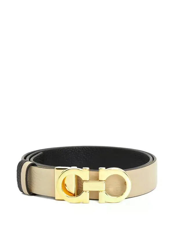 FERRAGAMO Gancini Reversible Belt - Neutrals