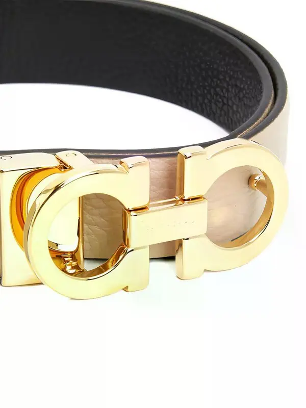 FERRAGAMO Gancini Reversible Belt - Neutrals