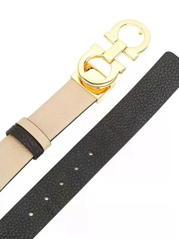 FERRAGAMO Gancini Reversible Belt - Neutrals