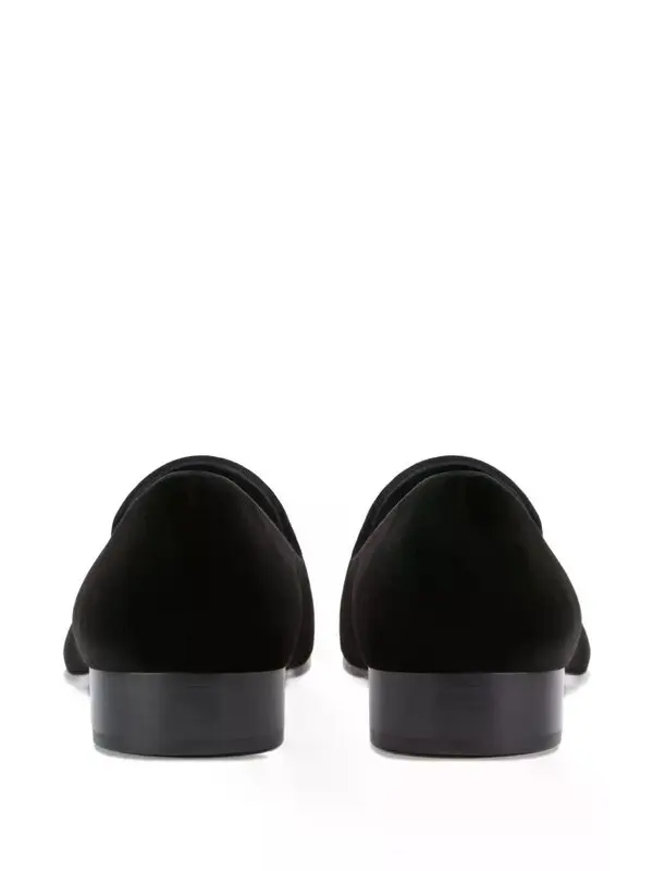 GIUSEPPE ZANOTTI Terence Embroidered Loafers - Black