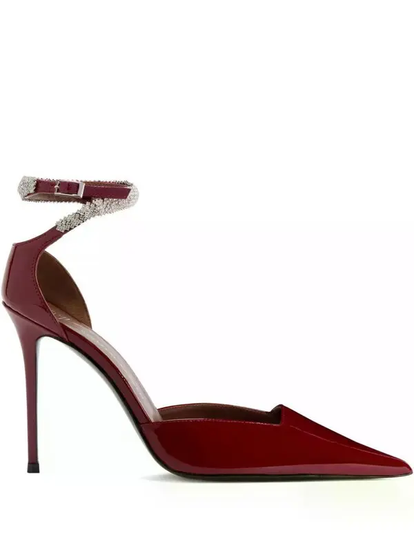 GIUSEPPE ZANOTTI 105mm Elenie Crystal-embellished Pumps - Red