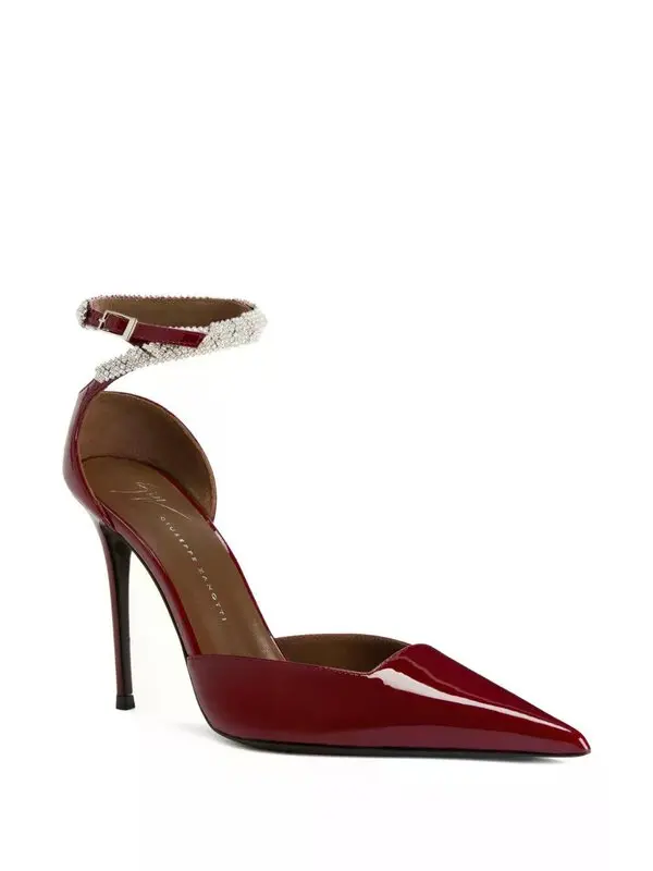 GIUSEPPE ZANOTTI 105mm Elenie Crystal-embellished Pumps - Red